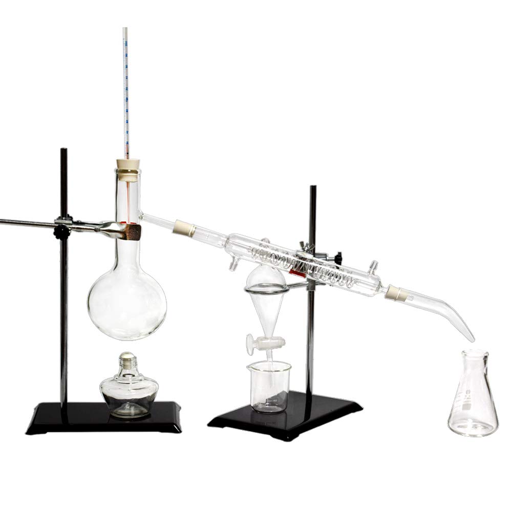 New DIY Distillation Unit 500ml Lab Glassware Kit Chemistry Labware Set ...