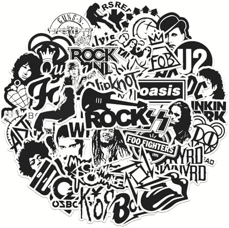 Amazon.com: Band Stickers Pack Rock Roll Stickers Decals Laptop Cars ...