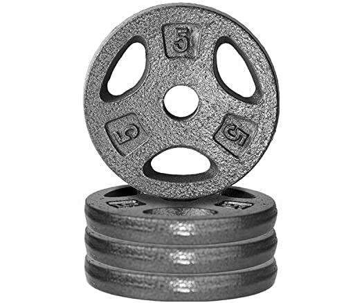 Snapklik.com : CAP Barbell Standard 1-Inch Grip Weight Plates 5 Lbs ...