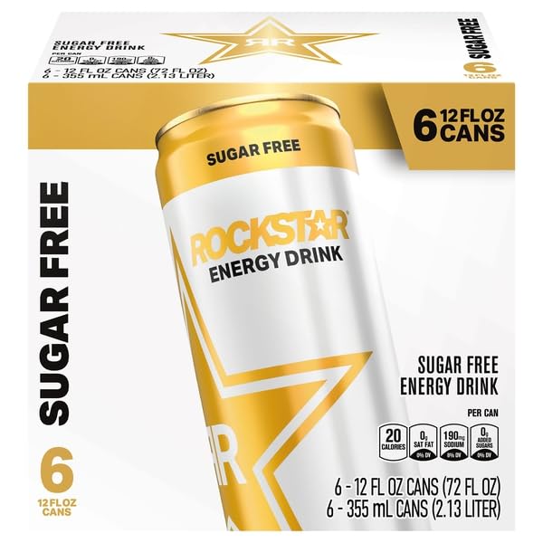 Amazon.com : Rockstar, Sugar Free Energy Drink, 12 Fl Oz : Grocery ...