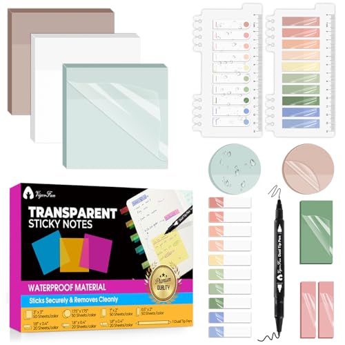 Snapklik.com : Transparent Sticky Notes, 1000 Sheets Clear Sticky Notes ...