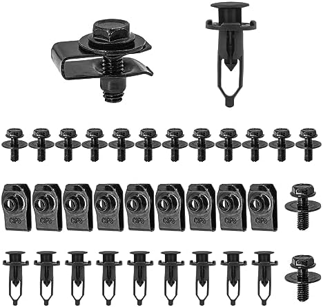 Amazon.com: 40PCS Car Body Bolts M6-1.0 & Extruded U-Nuts Clips Kit ...