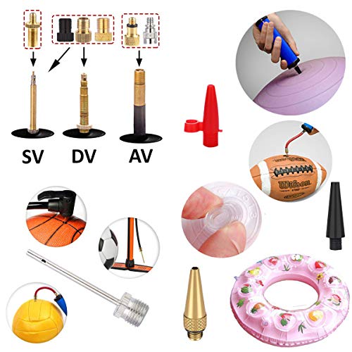 Rpuomtz 11 PCS Brass Presta and Schrader Valve Adapter, Bike Tire Valve ...