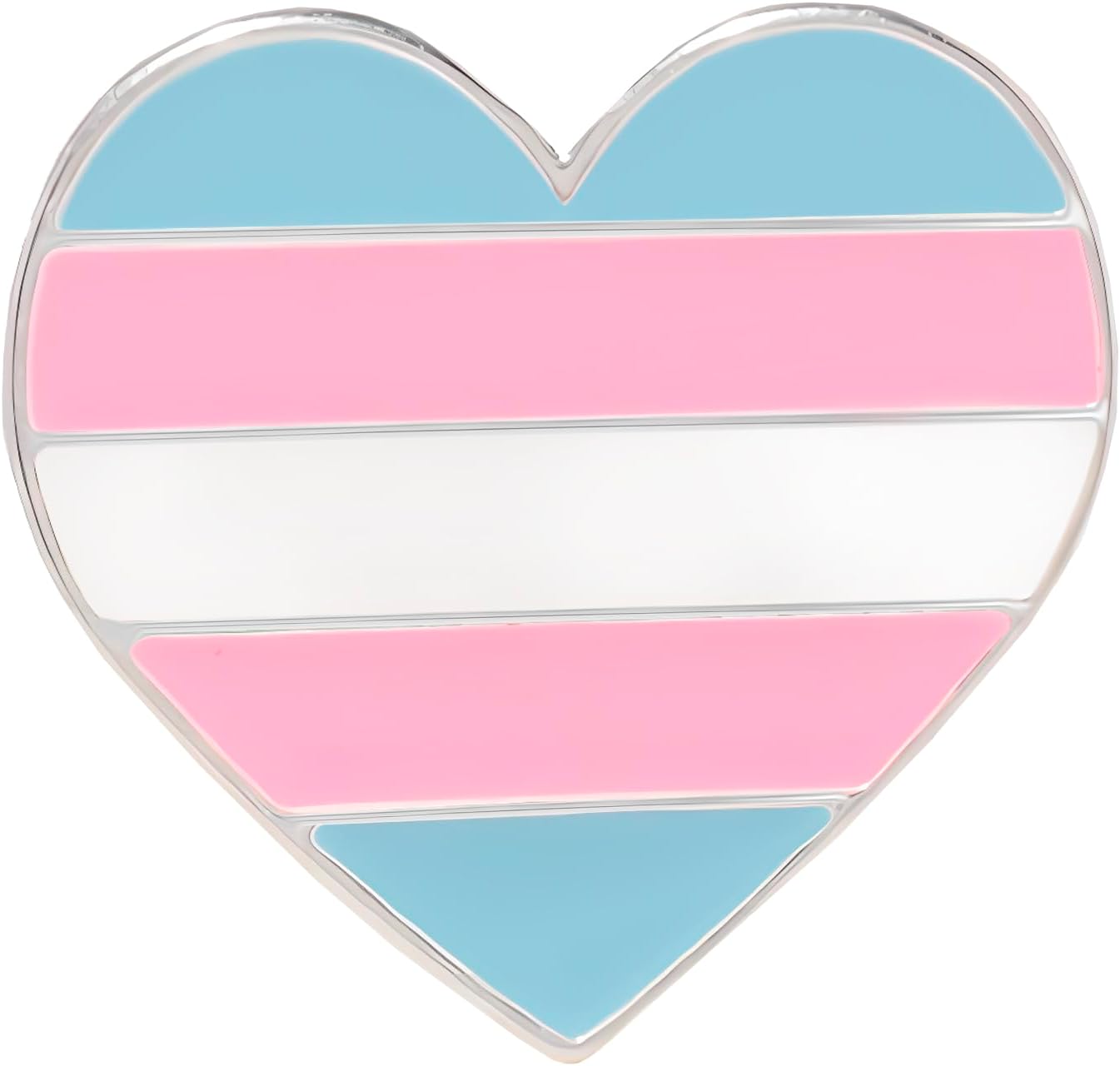 Amazon.com: Transgender Flag Heart Pins - LGBTQ Heart Shaped Trans ...