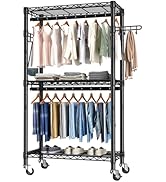 Amazon.com: Golpart Expandable Heavy Duty Garment Rack Clothes Rack ...