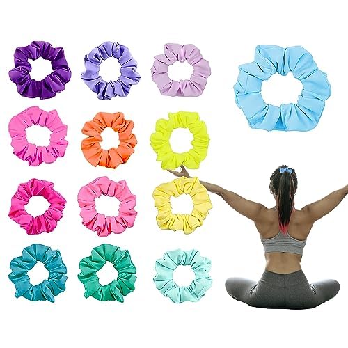 Amazon.com : Minasuki Colorful Waterproof Scrunchies -13 Colors Stylish ...
