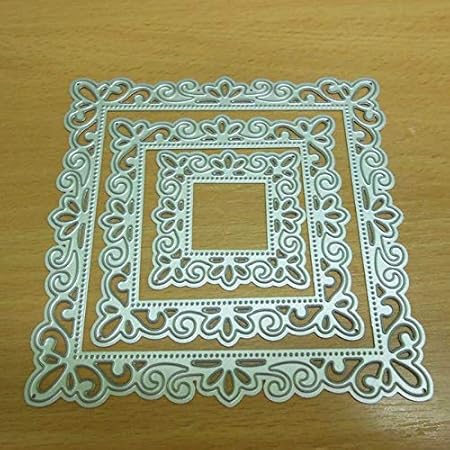 Amazon.com: Nested Stitched Scallop Rectangle Frame Cutting Dies,DIY ...