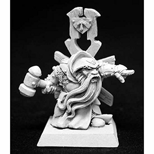 Ivar Dwarf Priest Miniature 25mm Heroic Scale Warlord Reaper Miniatures ...