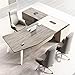 Amazon.com: LITFAD L-Shape Executive Desk Artificial Wood Office Desk ...