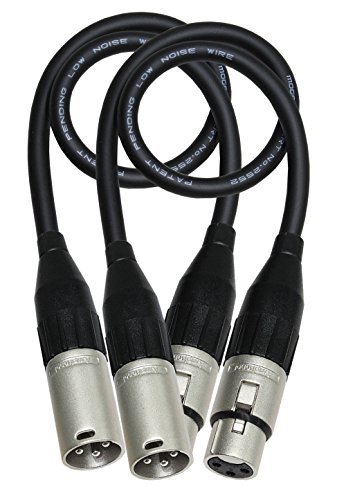 Amazon.com: WORLDS BEST CABLES 2 Units - 2 Foot - Balanced Microphone ...