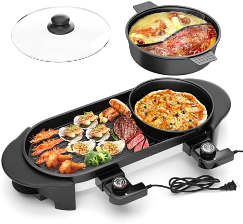 Amazon.com: Soupify 2 in 1 Hot Pot with Grill, Electric Korean BBQ ...