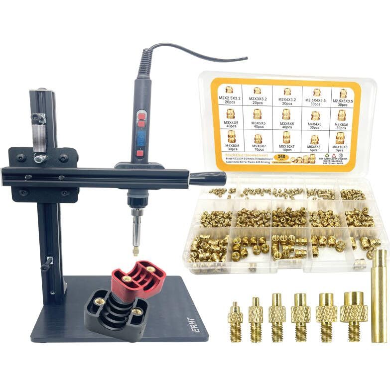 ERHT Heat Set Insert tip Tool Vertical Heat Pressing Machine Heat Brass ...