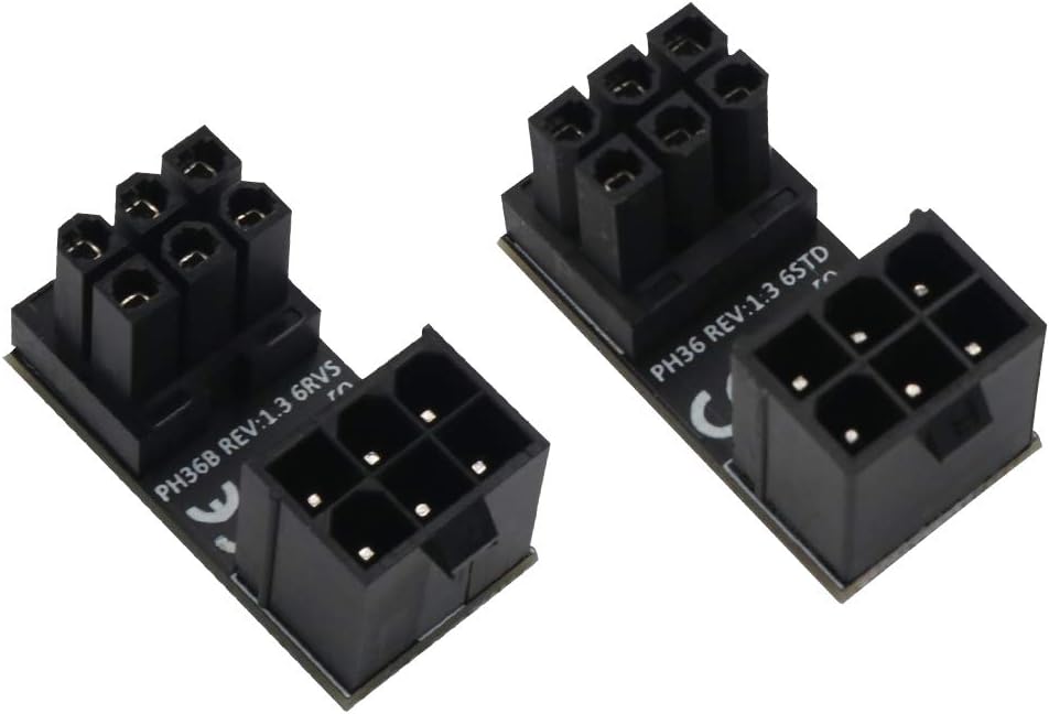 Amazon.com: BQZYX+ Right Angle ATX ATX 6Pin Female to 6pin Male 180 ...