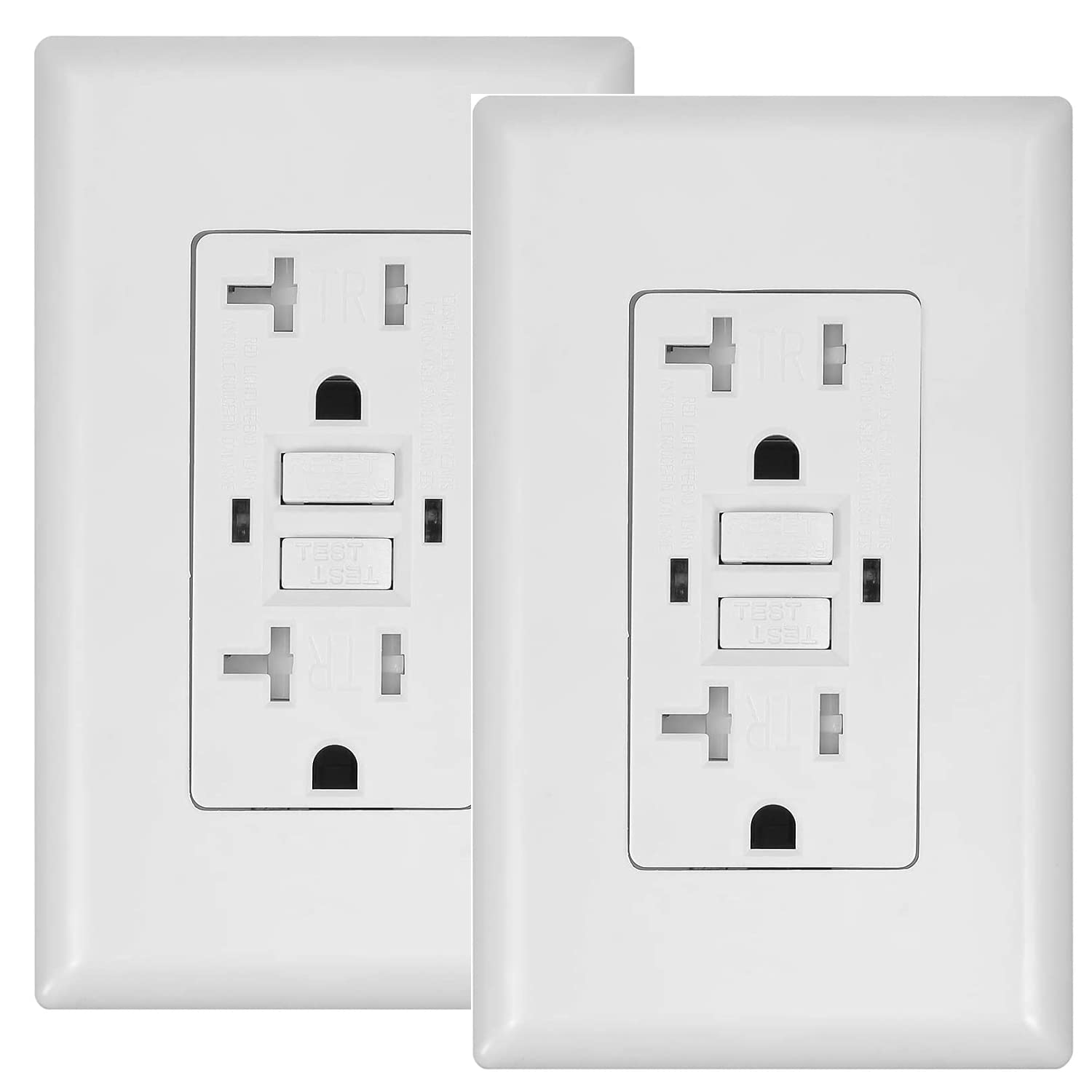 Buy GFCI White Outlet Receptacle, Tamper Resistant GFCI Outlet 20 Amp ...