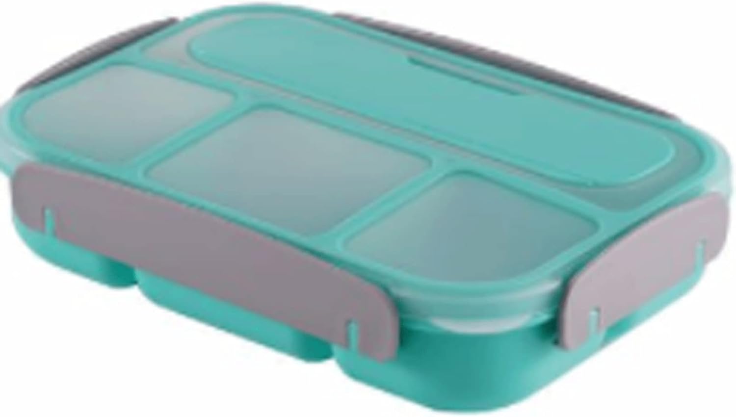 Amazon.com: Bento Boxes Four-Compartment Plastic Lunch Box 1.3L Sealed ...