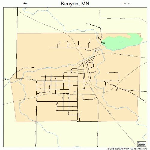 Amazon.com: Large Street & Road Map of Kenyon, Minnesota MN - Printed ...