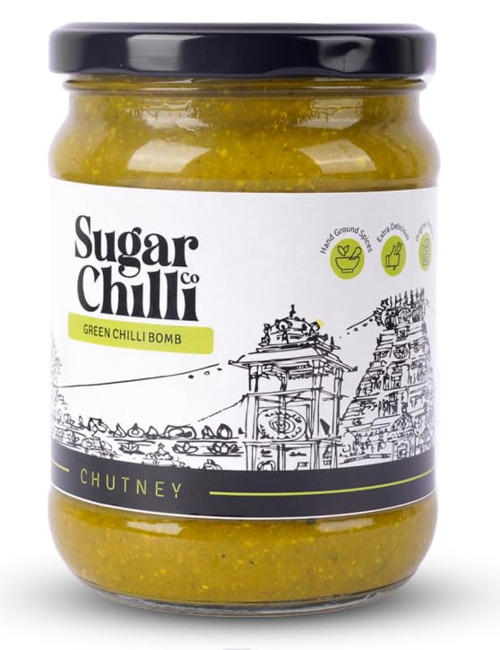 Sugar Chilli Co. Green Chilli Bomb Chutney | 100% Hand-Made with Pure ...
