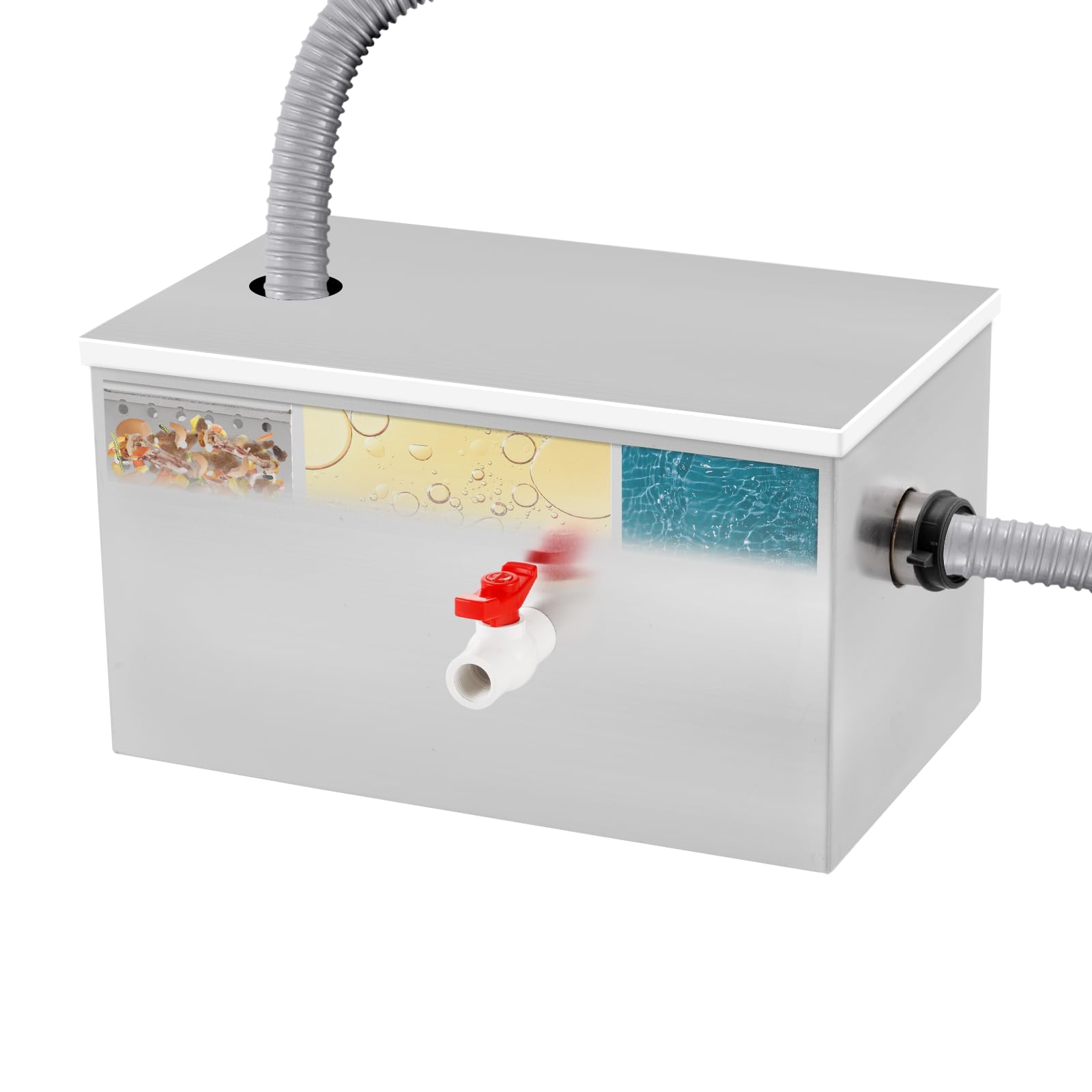 Amazon.com: JIAWANSHUN Commercial Grease Traps 8LB Greas Interceptor ...