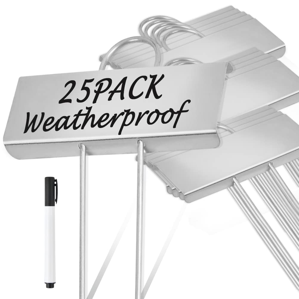 Amazon.com: BUYGOO 25Pack Metal Plant Labels, Weatherproof Garden ...