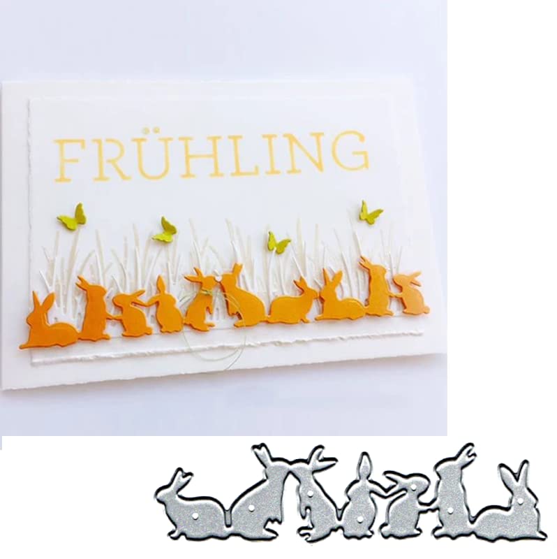 Amazon.com: 7Pcs/Set Rabbits Metal Die Cuts Cutting Dies, DIY Crafts ...