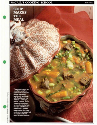 McCall's Cooking School Recipe Card: Soups 12 - Beef-And-Vegetable Soup ...