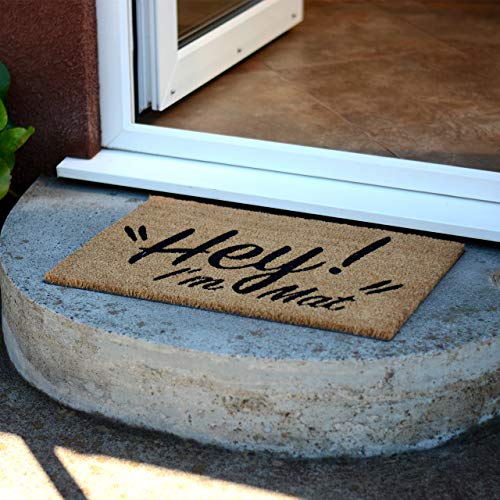 CKB LTD® HEY I'M MAT Novelty DOORMAT Unique Doormats Front/Back Door ...