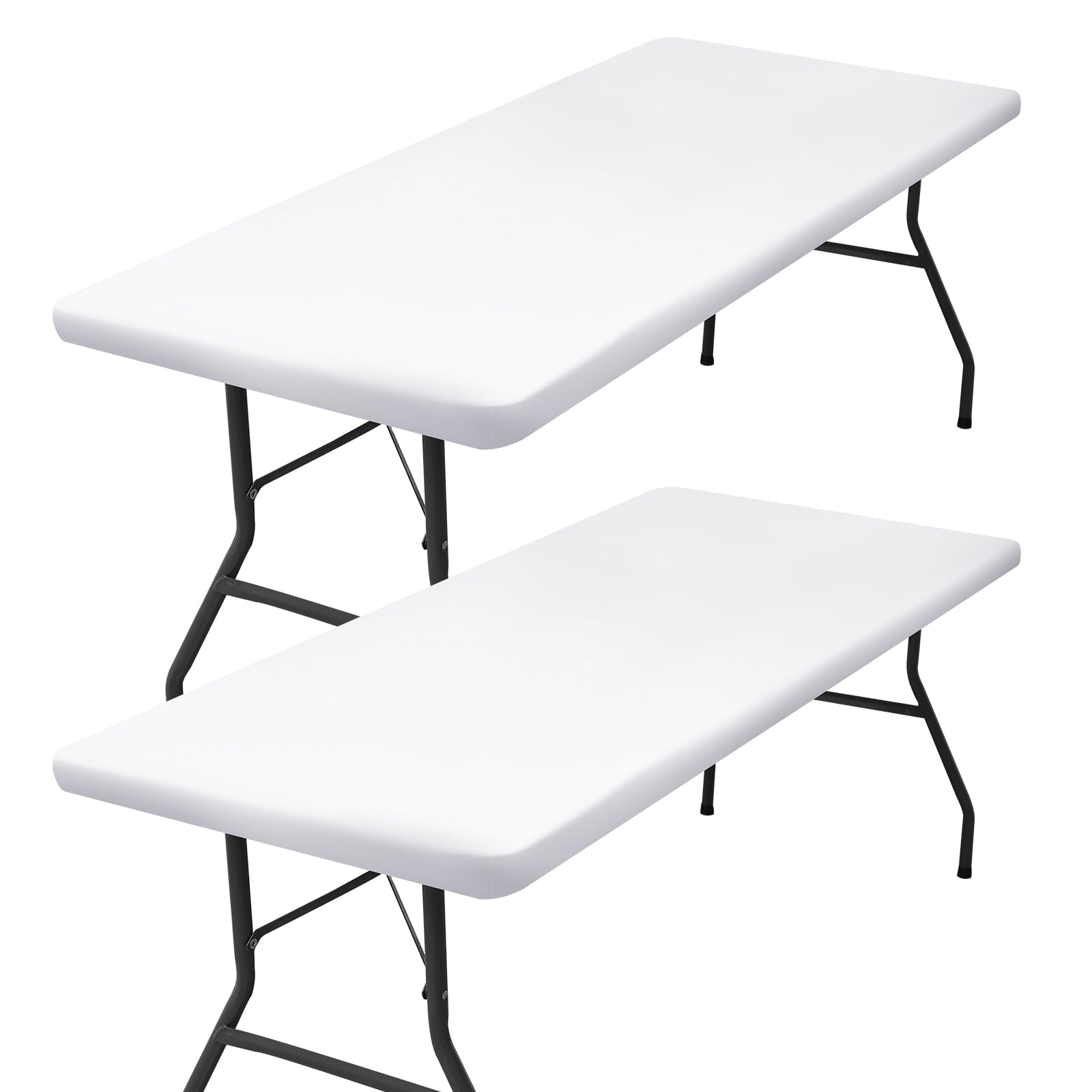 homing 2 Pack Rectangle Table Cloth, Elastic Fitted Fabric Tablecloth ...