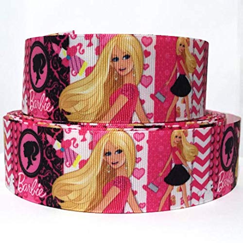 Amazon.com: Grosgrain Ribbon 7/8" Princess Pink Printed - Per Yard