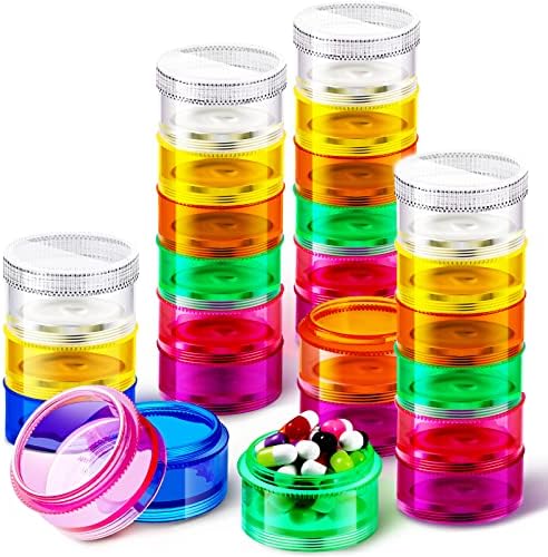 Amazon.com: Sieral 7 Days Stackable Pill Organizers 7 Compartments ...