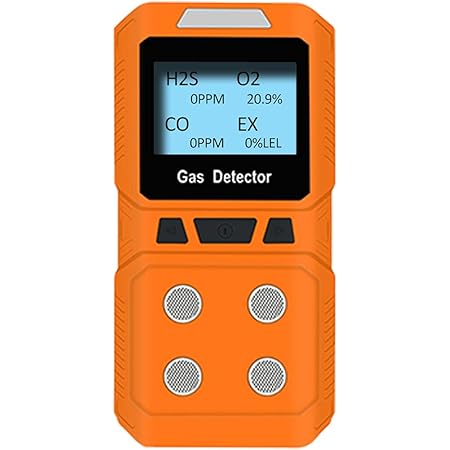 Coreel Portable 4 Gas Detector, Sound Light Vibration Multi-Gas Monitor ...