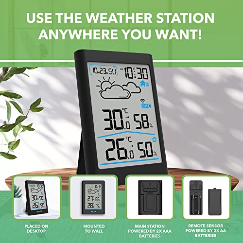 Snapklik.com : BALDR Wireless Thermometer Weather Station- Home ...