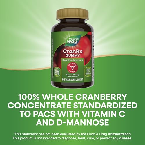 Nature’s Way CranRx Gummies de Cranberry, Suporte para Saúde do Trato ...