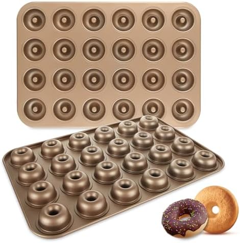 Amazon.com: Webake Mini Donut Pan Non-stick 24-Cavity Small Donut Tray ...