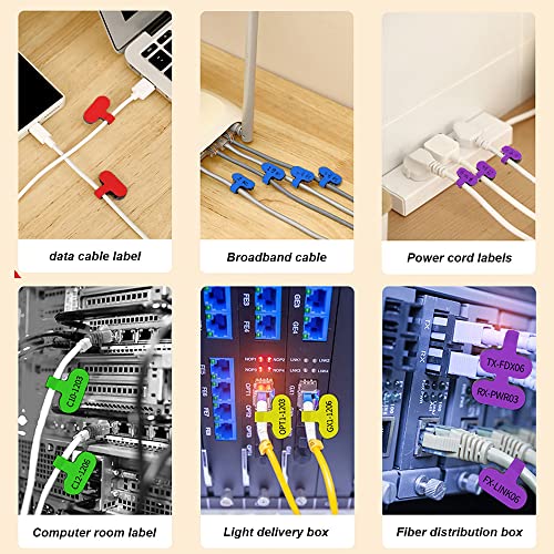 Snapklik.com : 50 Pieces Cable Labels, Self-Adhesive Cable ...