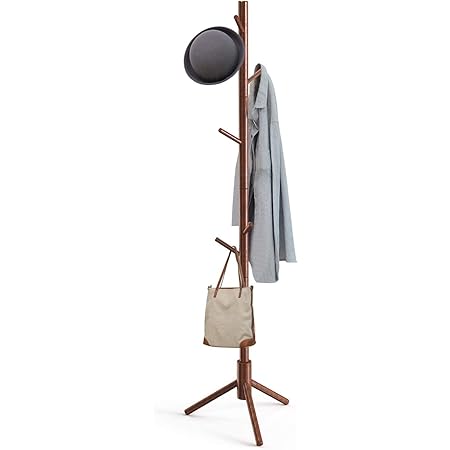 Amazon.com: Premium Bamboo Coat Rack Tree with 8 Hooks, 3 Adjustable ...
