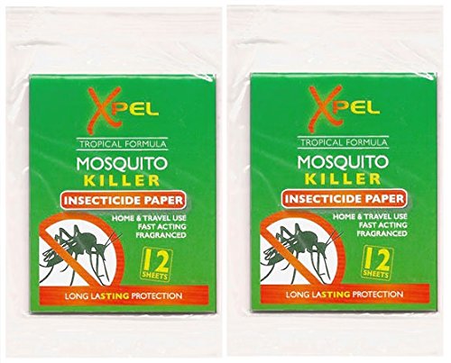 Xpel Mosquito Killer Insecticide Paper (2 Packs of 12 Sheets) : Amazon ...