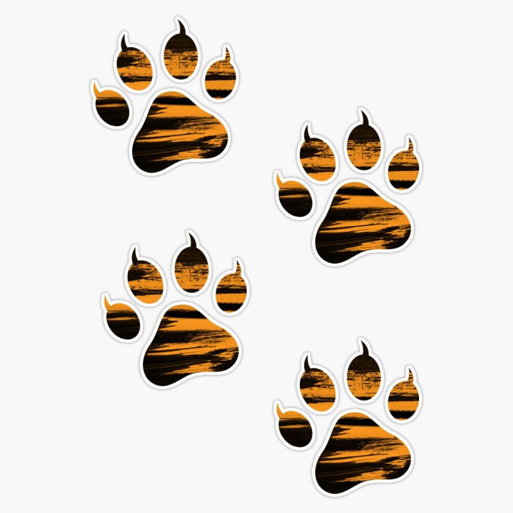 Amazon.com: Tiger Tracks Sticker Bumper Sticker Vinyl Decal 5" : Automotive