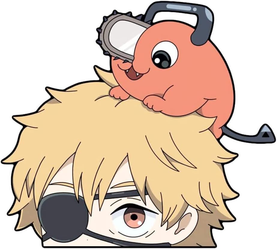 Amazon.com - okimari-Denji Pochita Peeking Car Sticker Anime Chainsaw ...