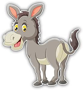Amazon.com - Funny Donkey Cartoon Car Bumper Sticker Decal