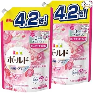 Amazon | P&G ボールド 洗濯洗剤 液体 プレミアムブロッサム 詰替 ウルトラジャンボサイズ 1.68kg 2袋セット | ノーブランド品 | 液体洗剤