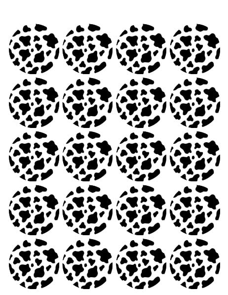 Amazon.com: 1.875" Pre-Cut Round Cow Design Edible Images For Your ...