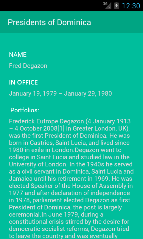 Presidents of Dominica:Amazon.com:Appstore for Android