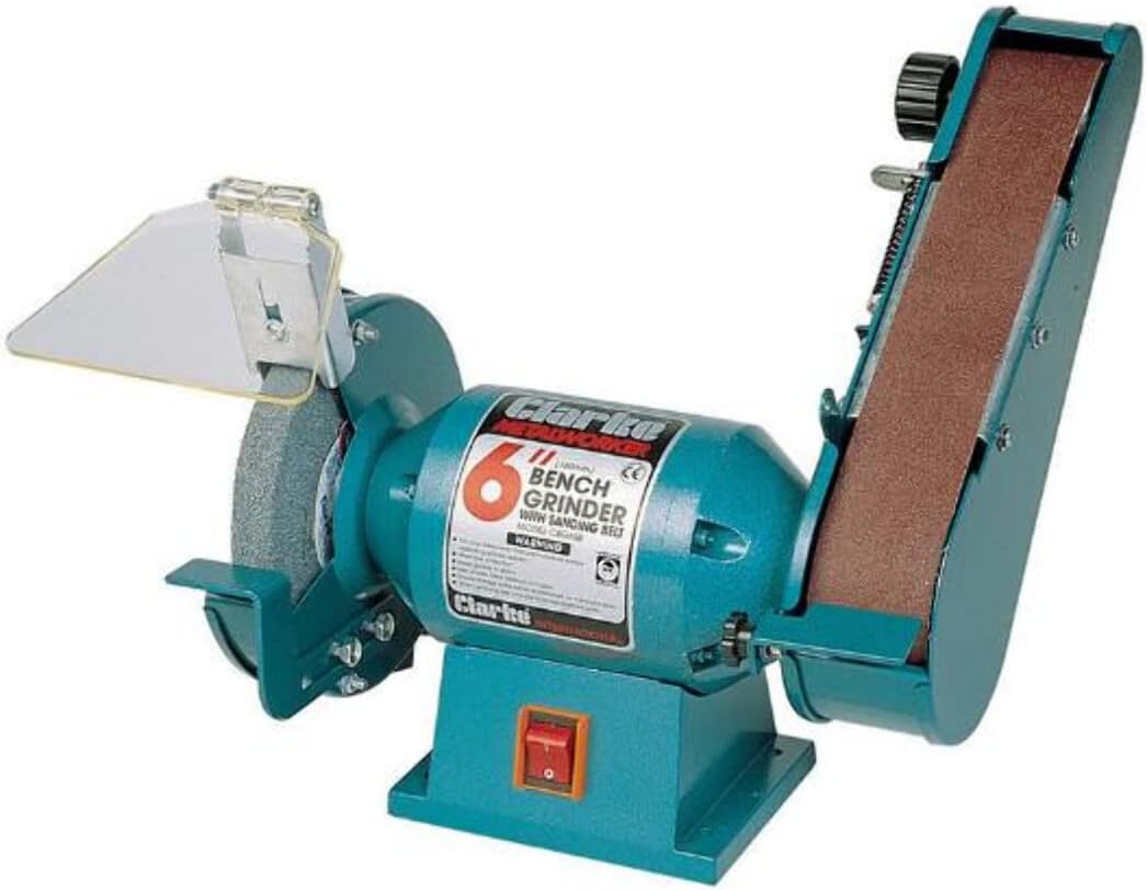 Draper 05096 150mm 370W 230V Bench Grinder with Sanding Belt and ...