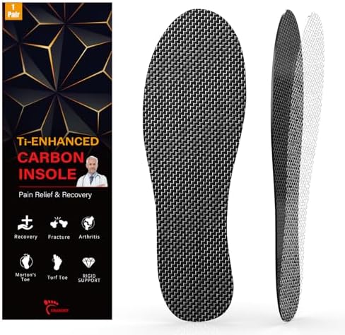 Amazon.com: Carbon Fiber Insole 1 Pair Titanium-Enhanced for Recover ...