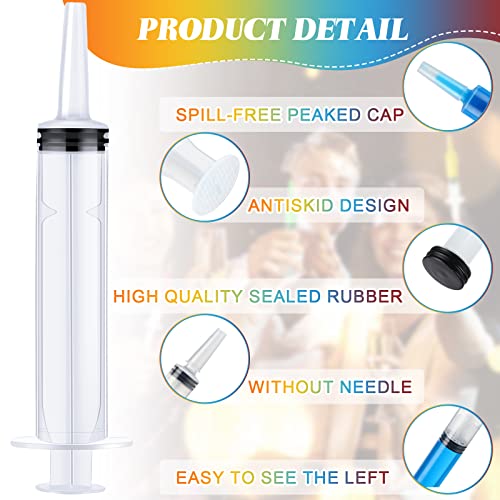 100 Pcs 20ml Shot Syringes with Tip Cap Drink Syringe Plastic - Want It All