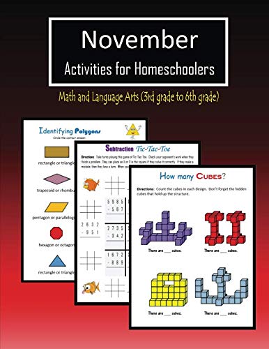 November Activities for Homeschoolers: Math and Language arts (3rd ...