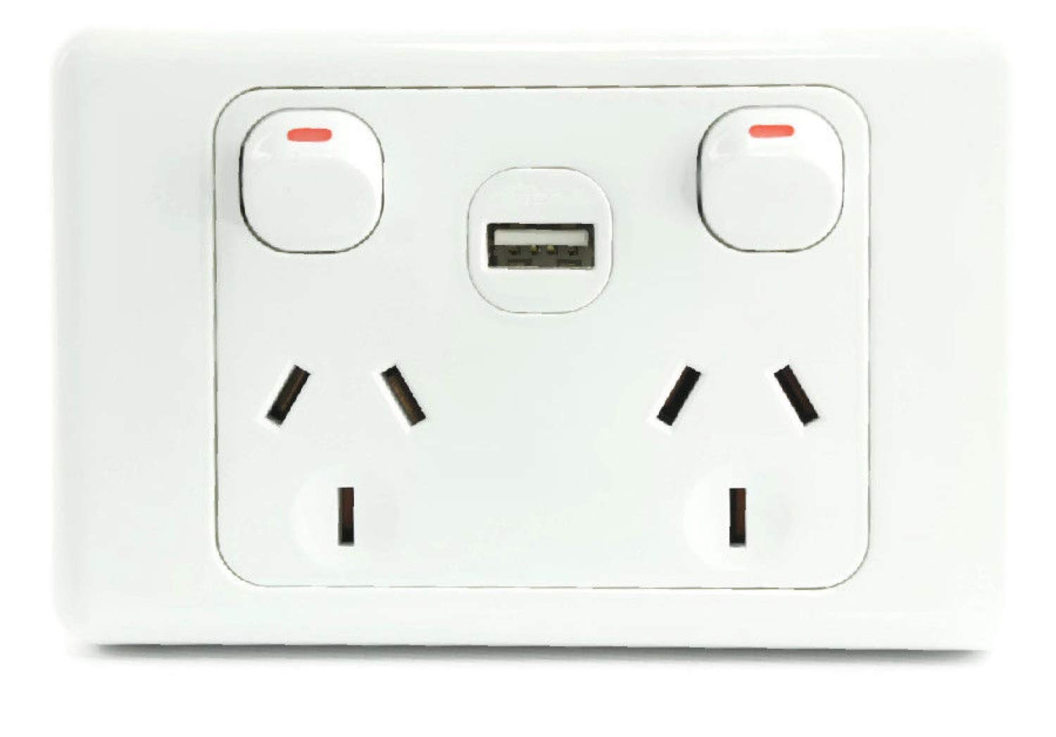 Double Power Point GPO 5V 2A USB TypeC10A Plug Socket Switch Wall ...