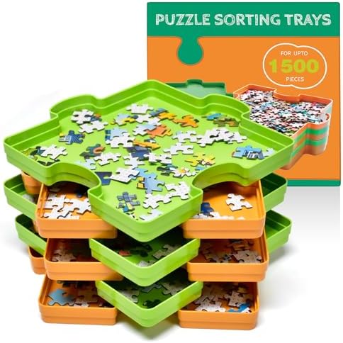 Amazon.com: TangMosaic 6 Stackable Puzzle Sorting Trays, Fit 1000/2000 ...