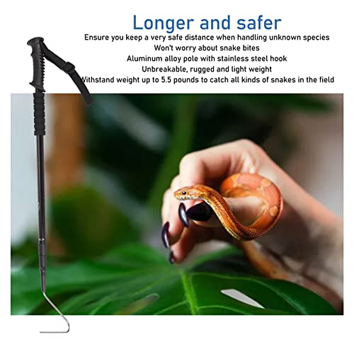 banapoy Retractable Snake Hook, 27.6-55.1in Stainless Steel Reptile ...