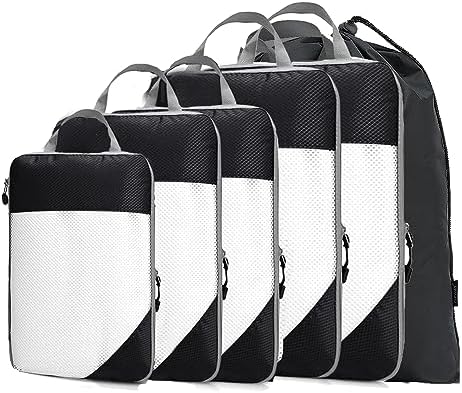 7 Set Compression Packing Cubes Travel Organizer Large Packing Cubes ...